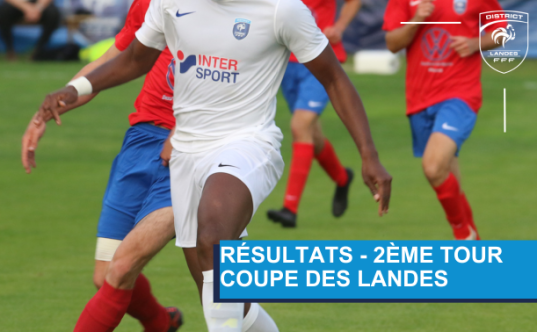 Résultats – 2ème tour Coupe des Landes – 2024/2025 – DISTRICT DES LANDES DE FOOTBALL